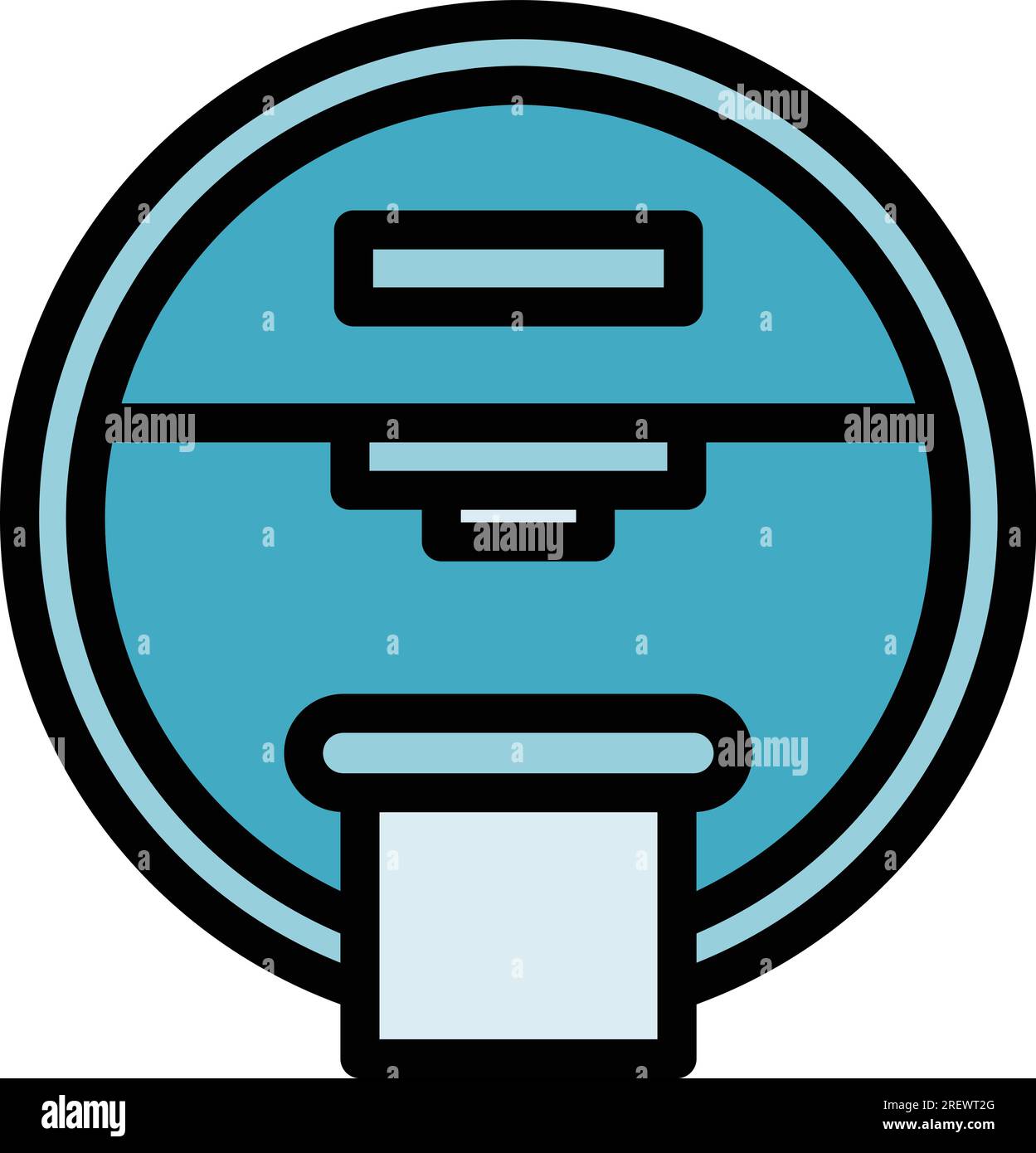 Medical mri icon outline vector. Magnetic resonance. Ct scanner color flat Stock Vector Image ...