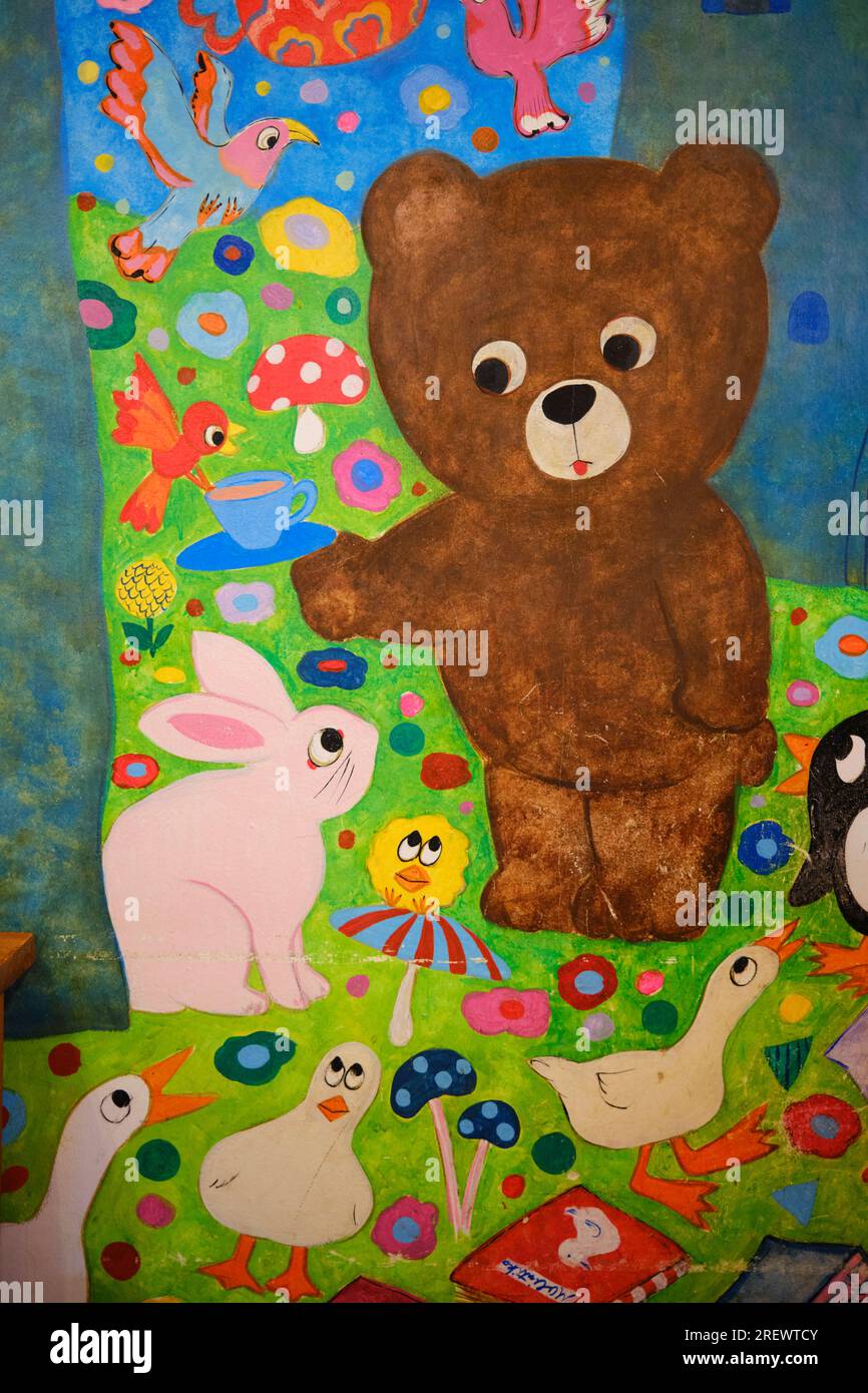 July 2023, Tokyo. Interior of Hattifnatt cafe in Kichijoji Stock Photo ...