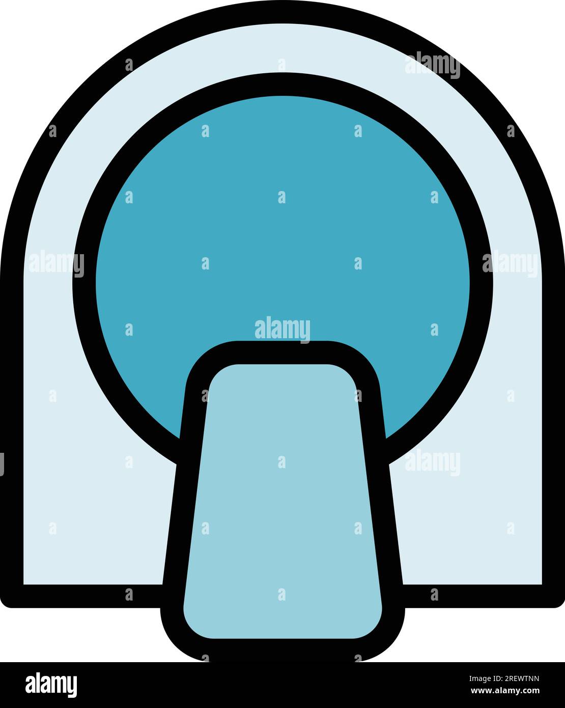 Mri radiology icon outline vector. Magnetic resonance. Medical scanner color flat Stock Vector ...