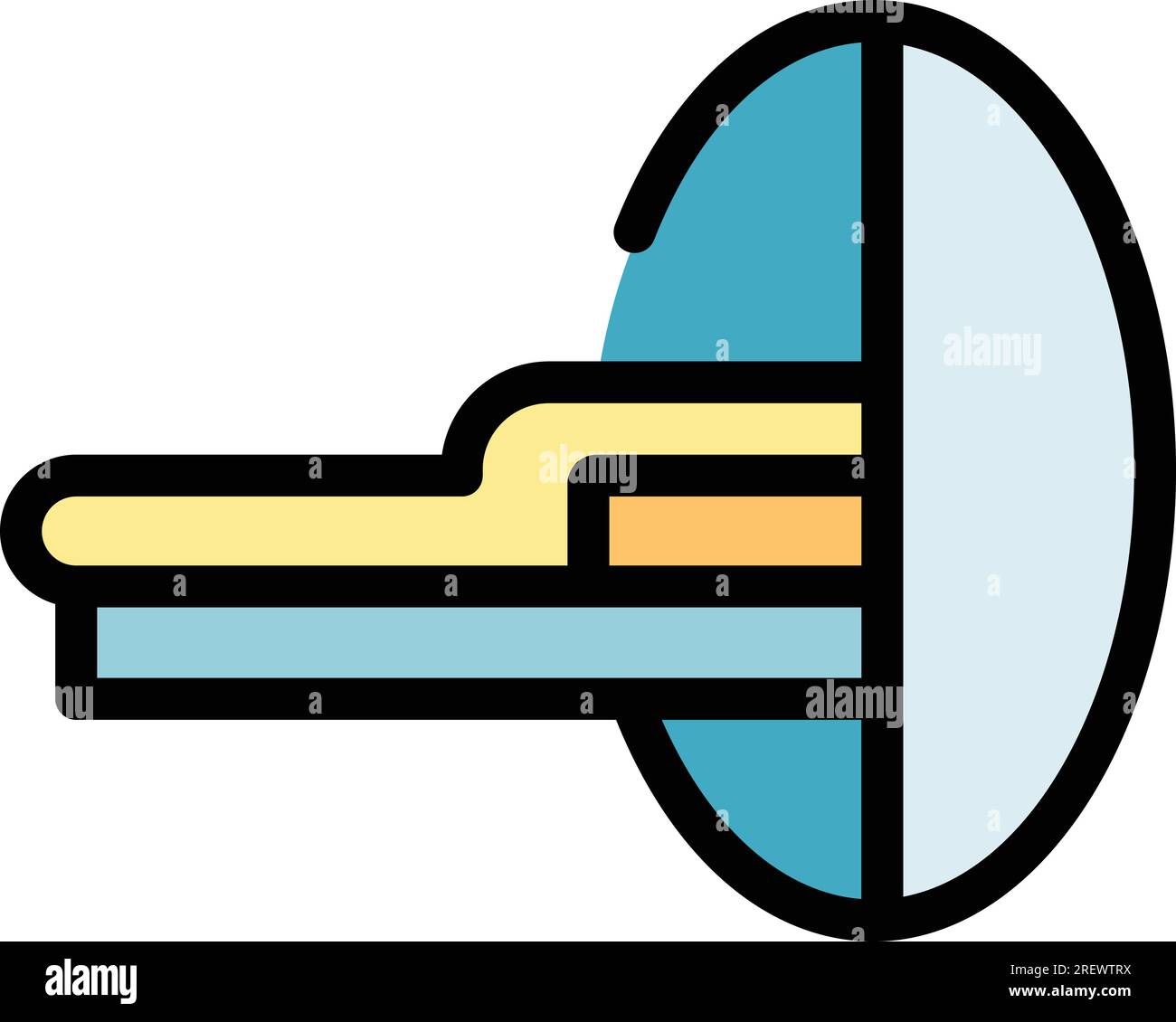 Tomograph mri icon outline vector. Magnetic resonance. Medical scanner ...