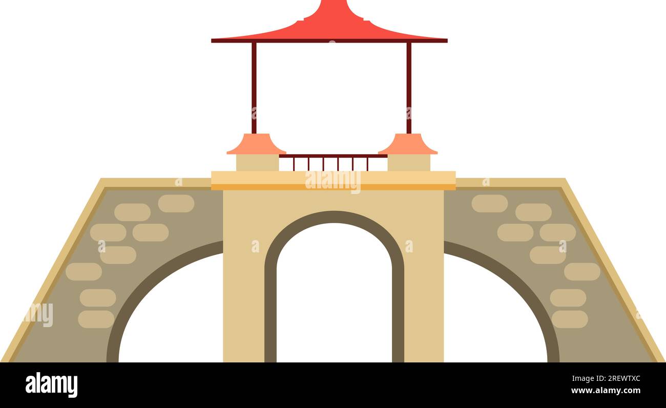 Old Stone Bridge Vector Illustration Stock Vector Image And Art Alamy