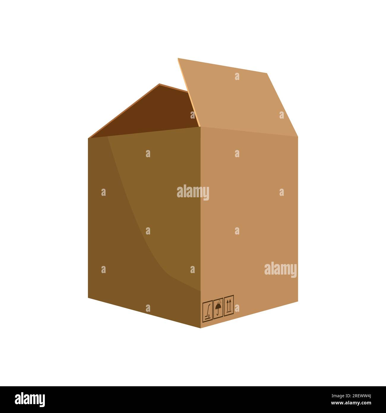Open carton box cartoon illustration Stock Vector Image & Art - Alamy