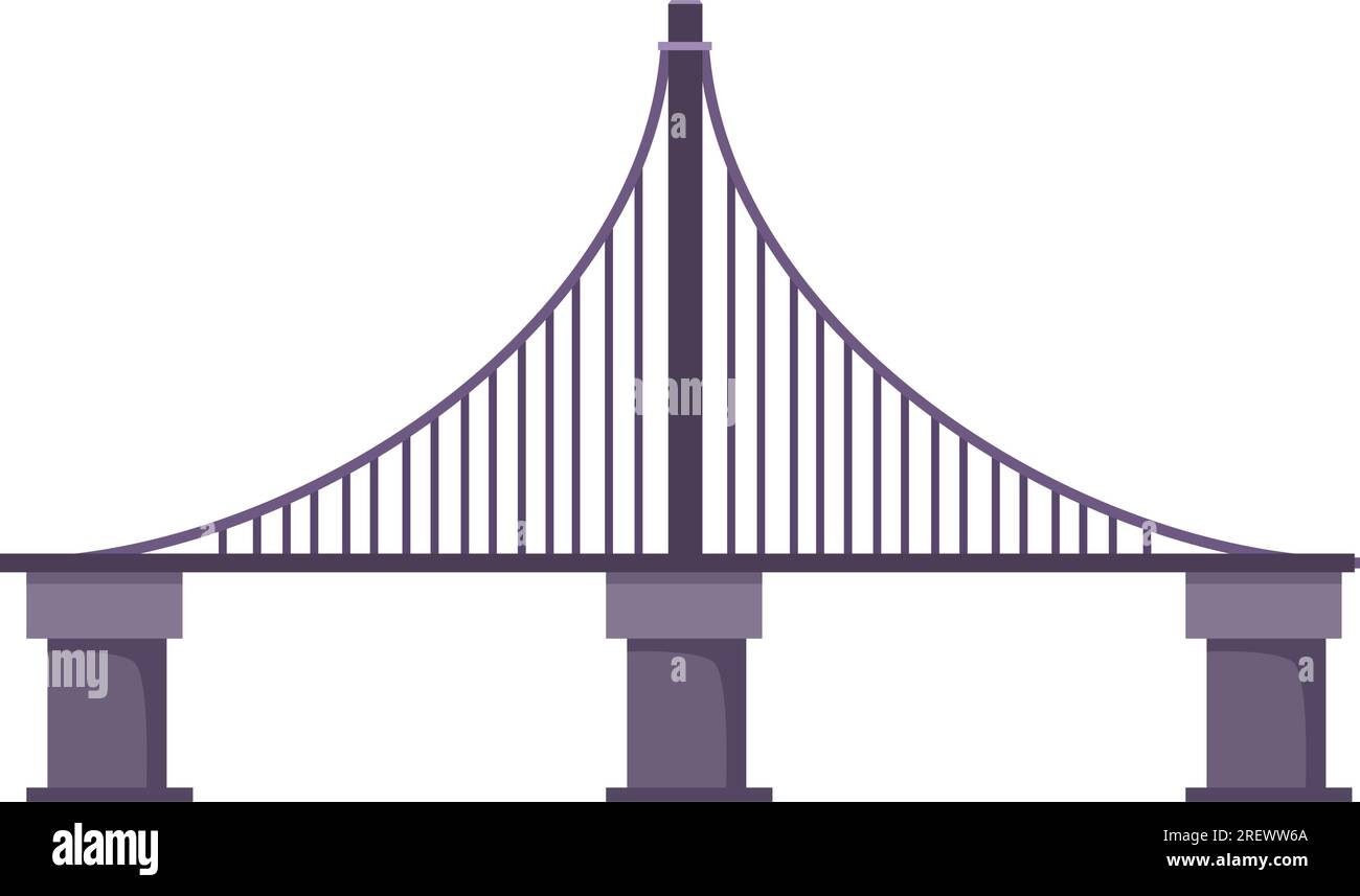 Cable bridge vector illustration Stock Vector Image & Art - Alamy