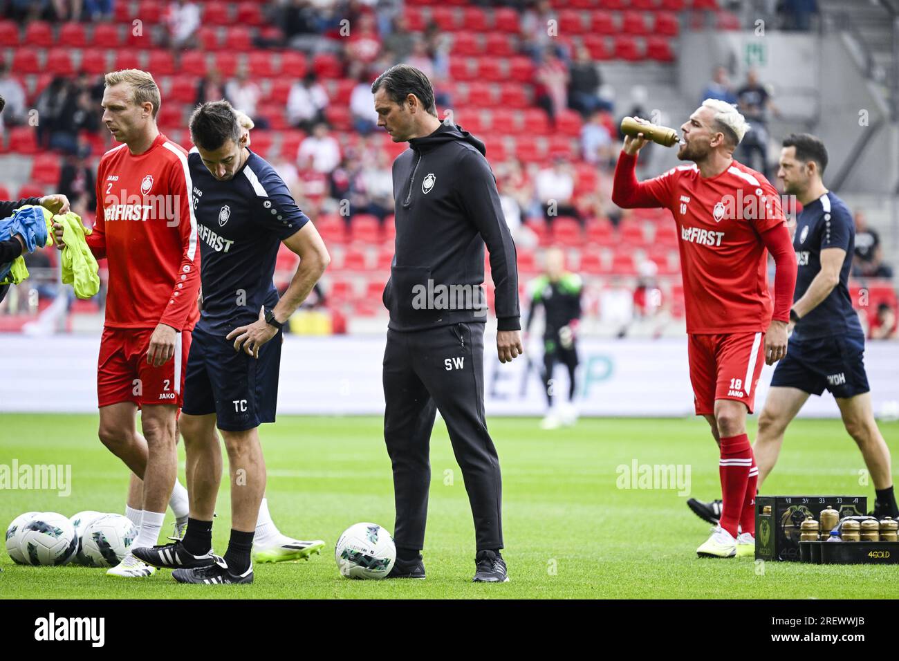 Antwerp, Belgium. 30th July, 2023. Antwerp's assistant coach Stef Wils ...