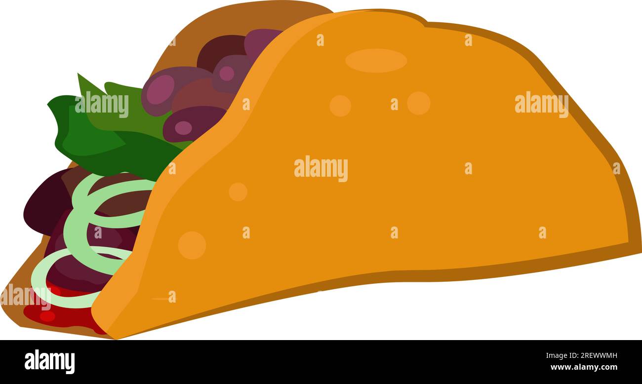 Mexican taco illustration Stock Vector Image & Art - Alamy