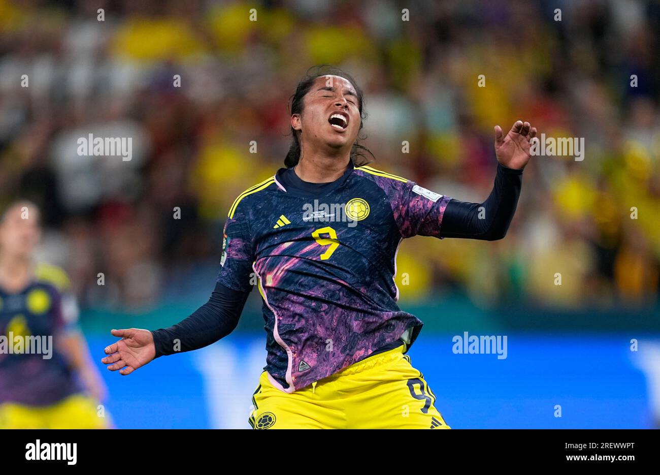 July 30 2023: Mayra Ramirez (Colombia) gestures during a game, at ...