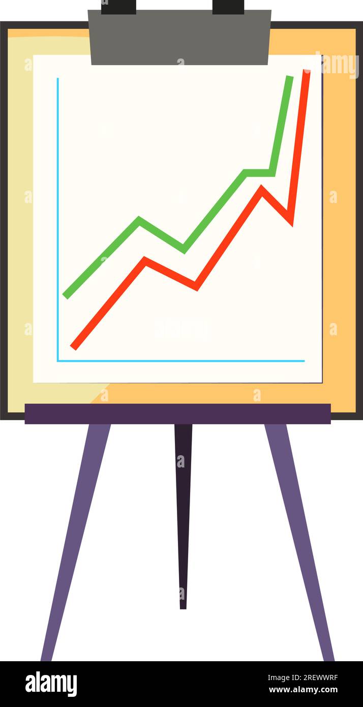 Presentation board. Stand with growth diagrams Stock Vector Image & Art ...