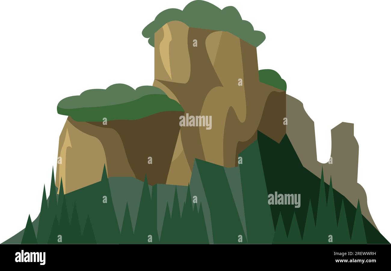 Green cliffs vector illustration Stock Vector Image & Art - Alamy