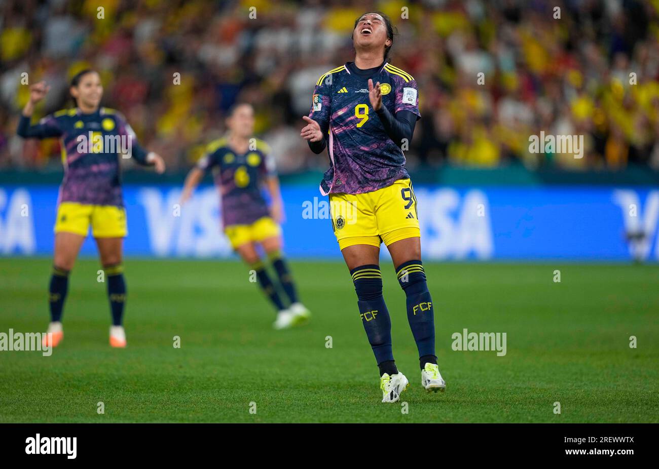 July 30 2023: Mayra Ramirez (Colombia) gestures during a game, at ...