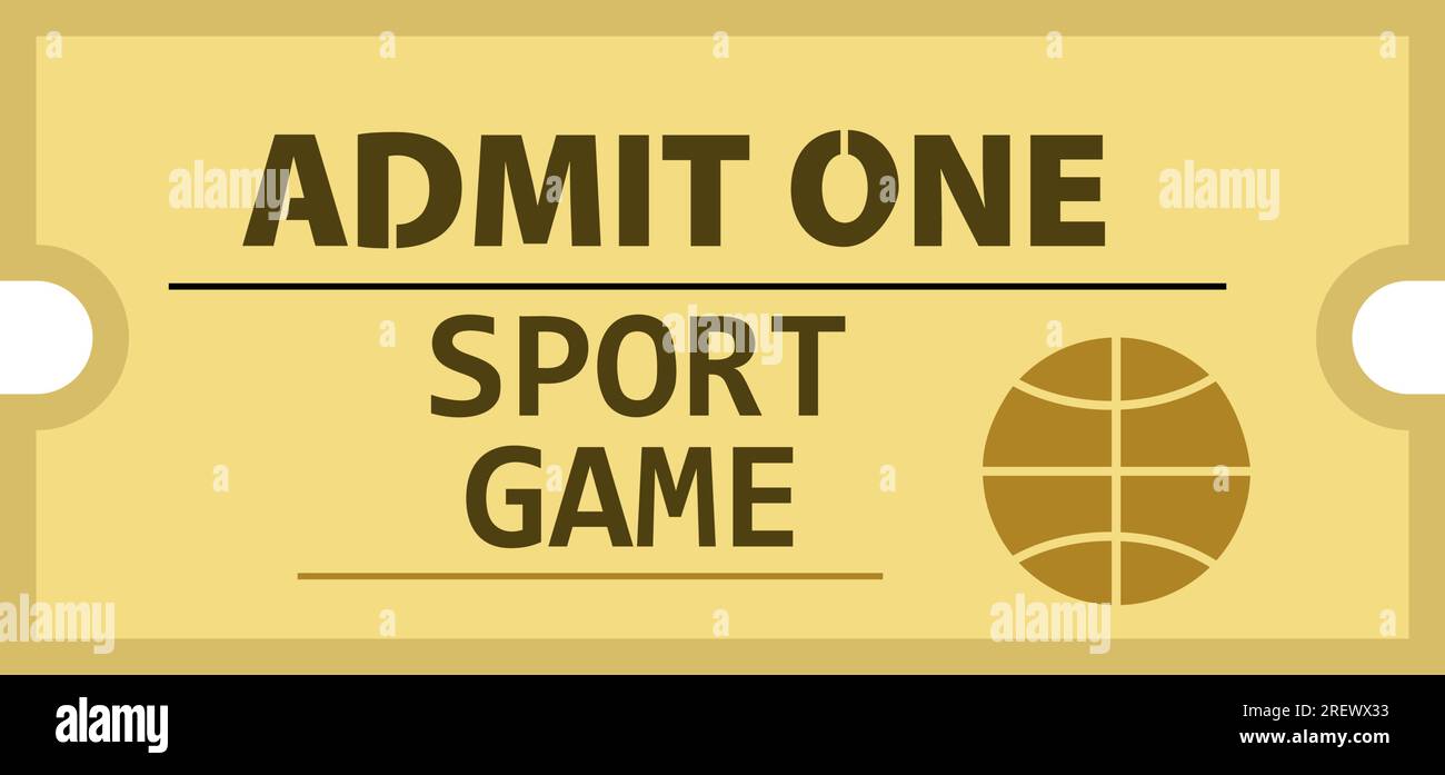Admit one sport game ticket vector Stock Vector Image & Art - Alamy