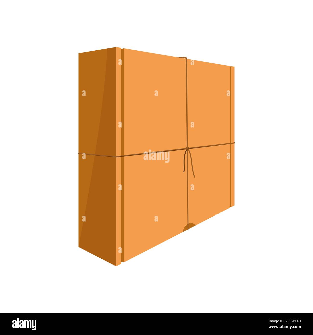 Big flat square carton box cartoon illustration Stock Vector Image ...
