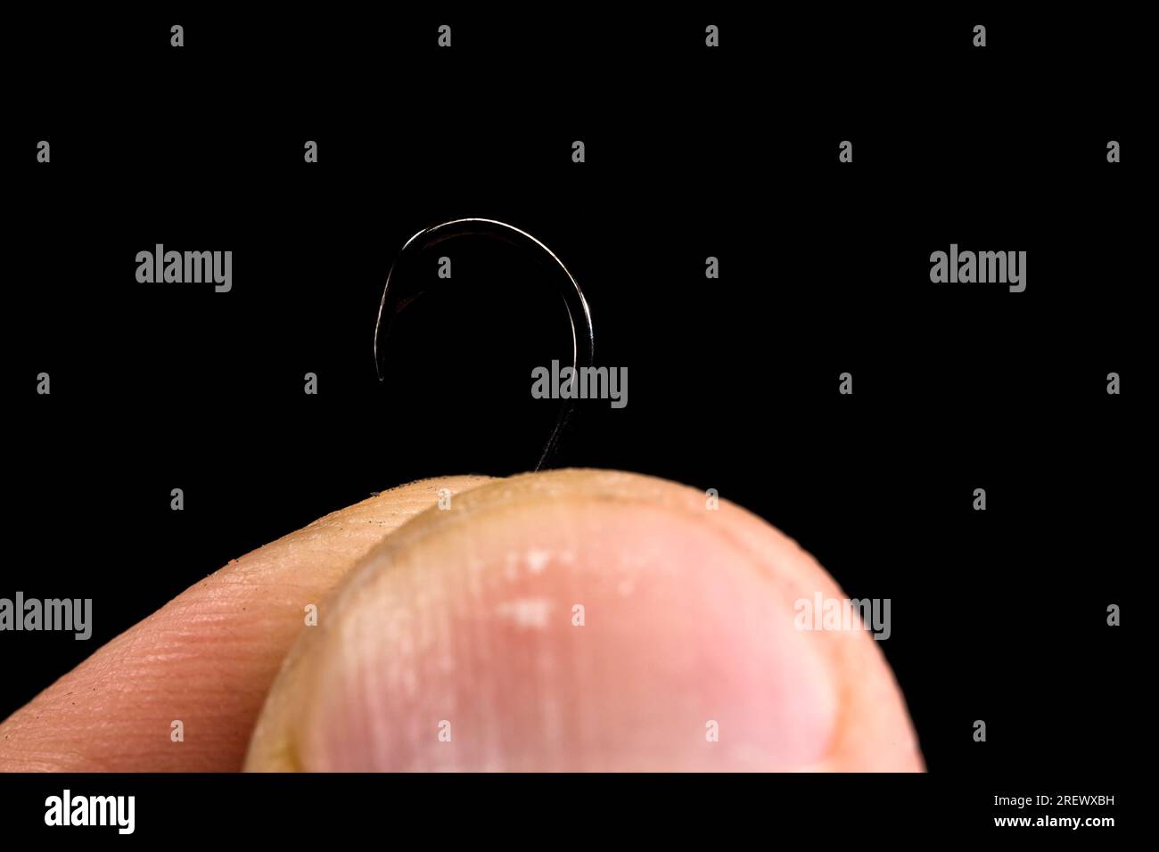 steel very sharp fishing hooks for fishing, metal hooks photographed ...