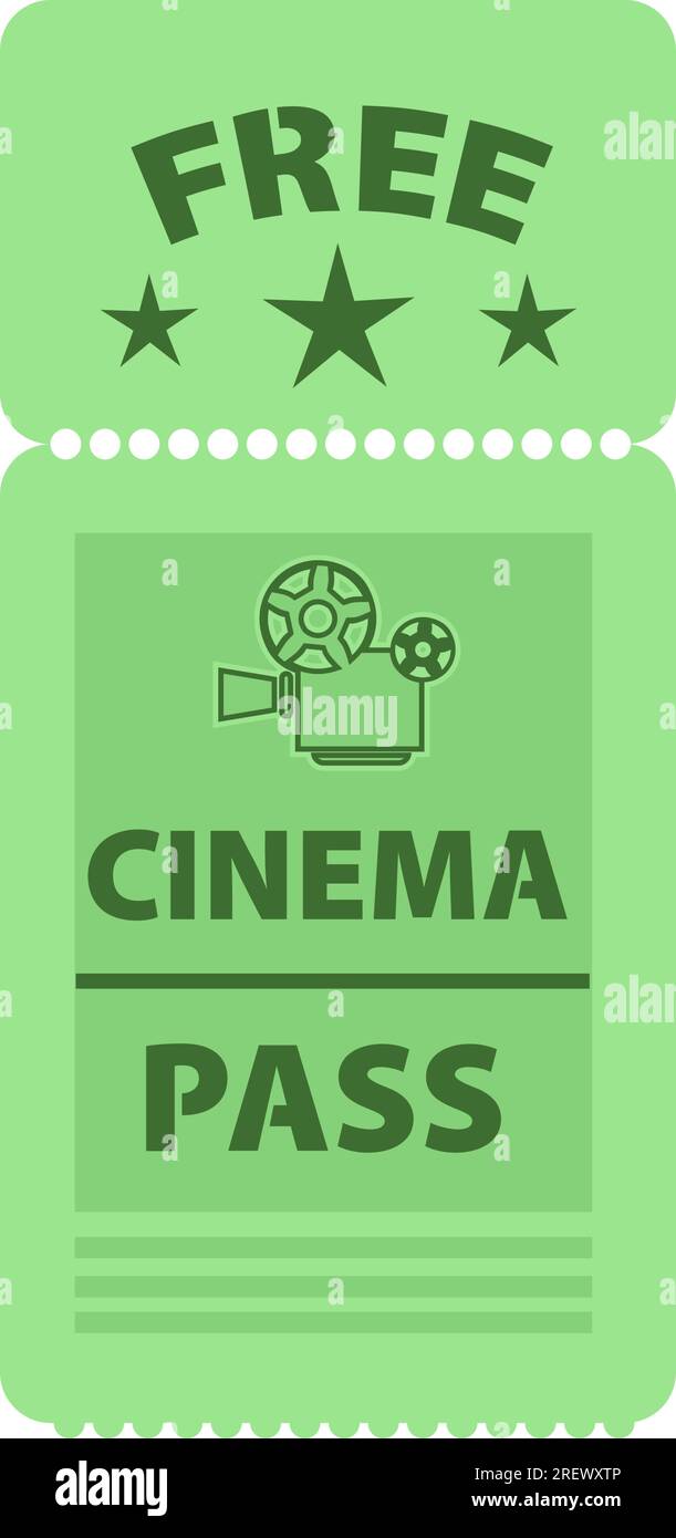 Free cinema pass vector illustration Stock Vector Image & Art - Alamy