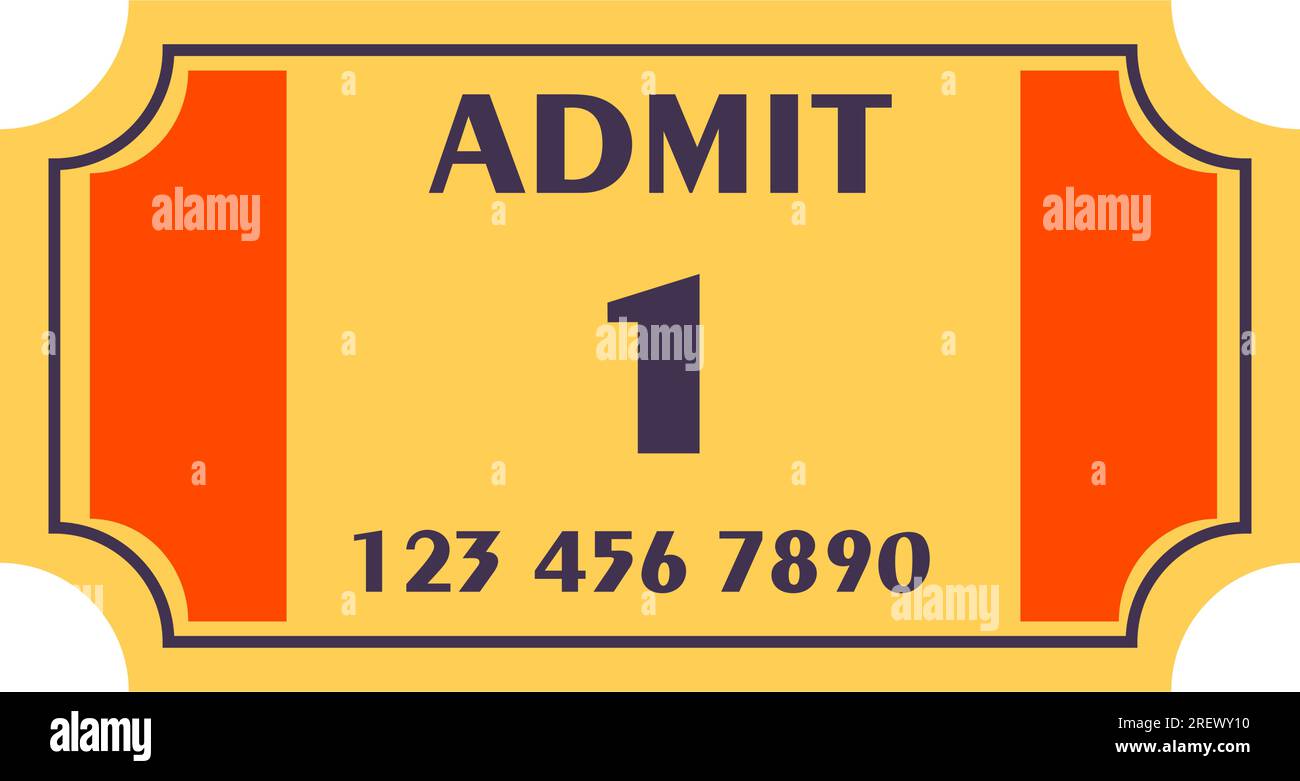 Admit ticket vector illustration Stock Vector Image & Art - Alamy