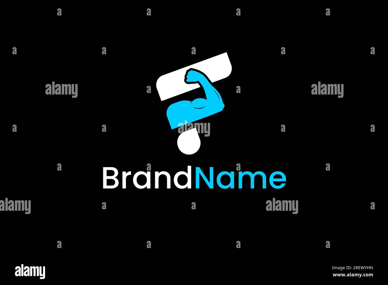 letter F fitness bicep logo desing Stock Vector Image & Art - Alamy
