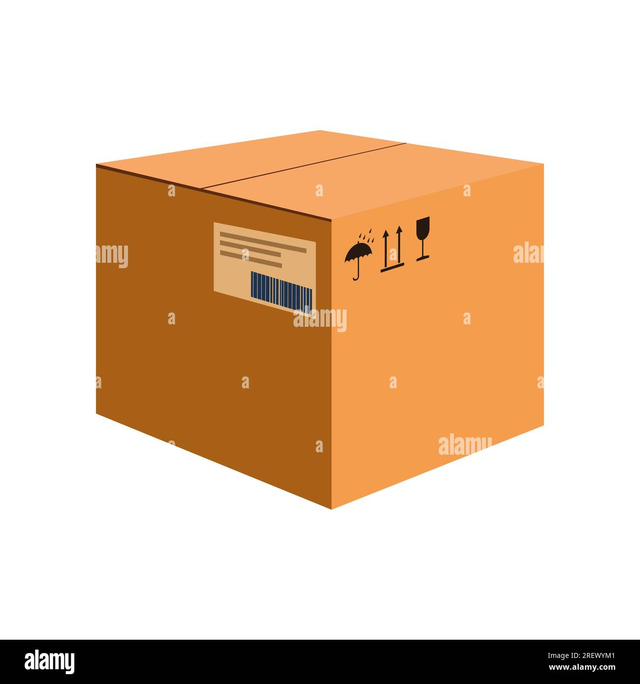 Big carton box cartoon illustration Stock Vector Image & Art - Alamy