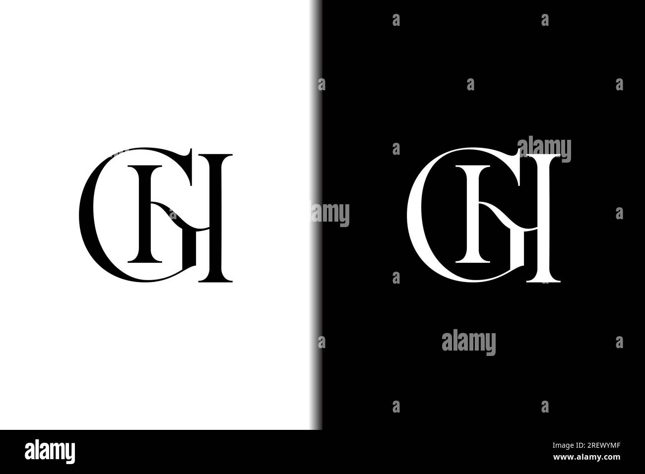 letter GH monogram luxury logo design Stock Vector Image & Art - Alamy