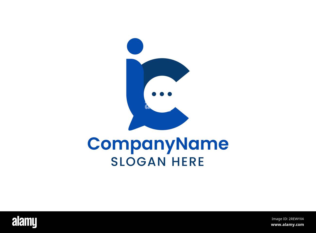 letter ic chatting talk logo design Stock Vector Image & Art - Alamy