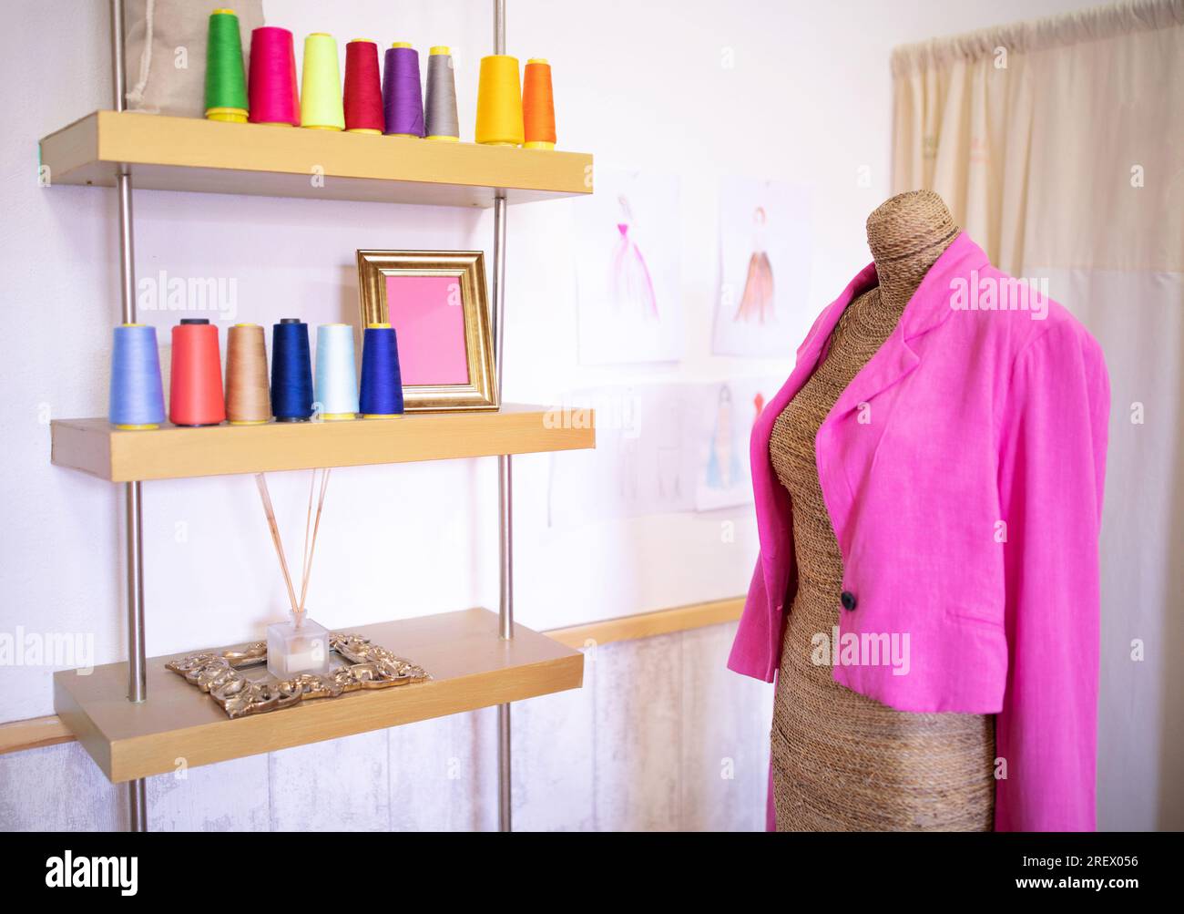 Fashion Design Atelier With Dummy And Handcrafted Garment On It Stock ...