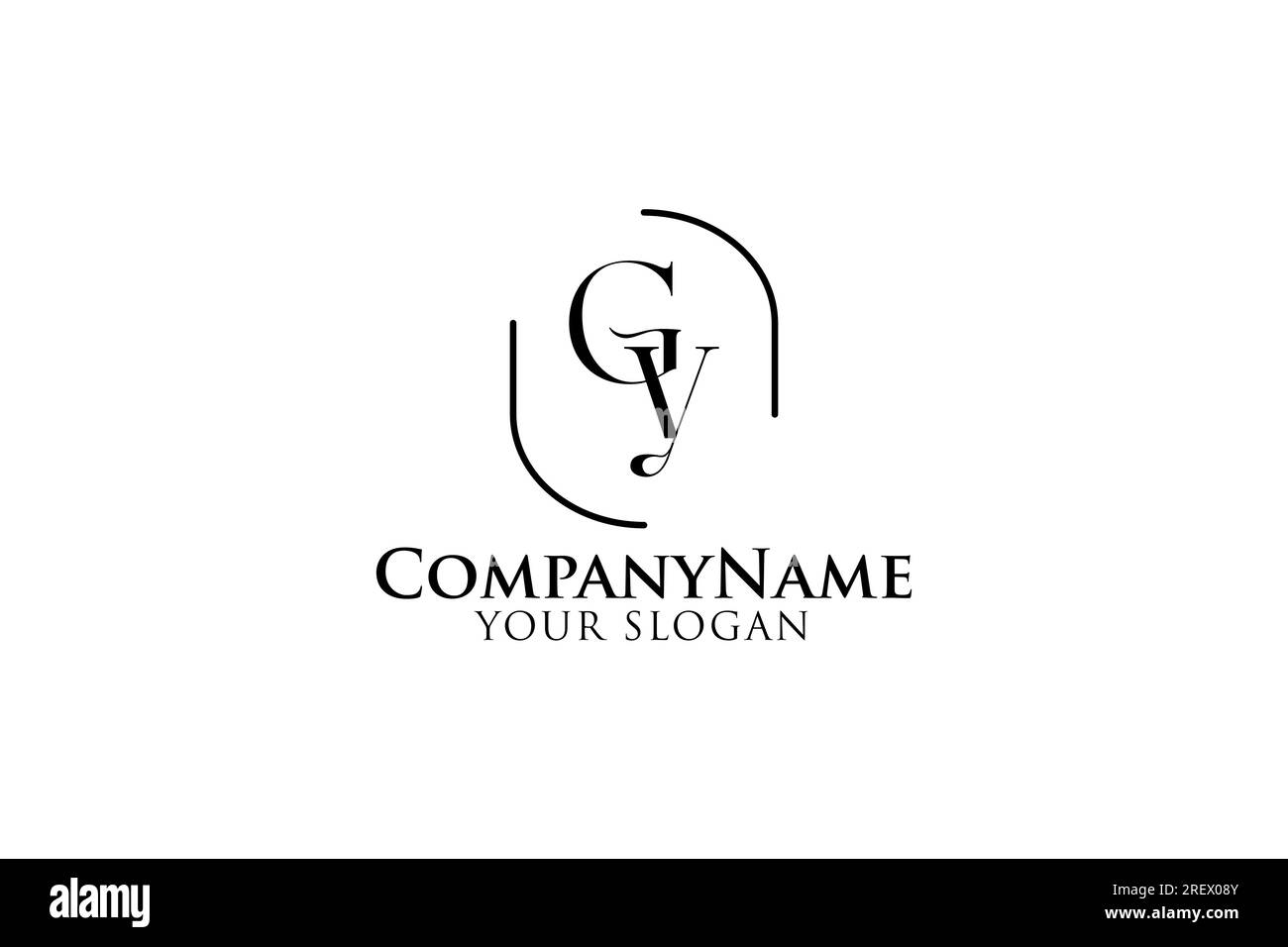 initial letter GY monogram luxury with frame oval vintage logo design vector Stock Vector Image ...