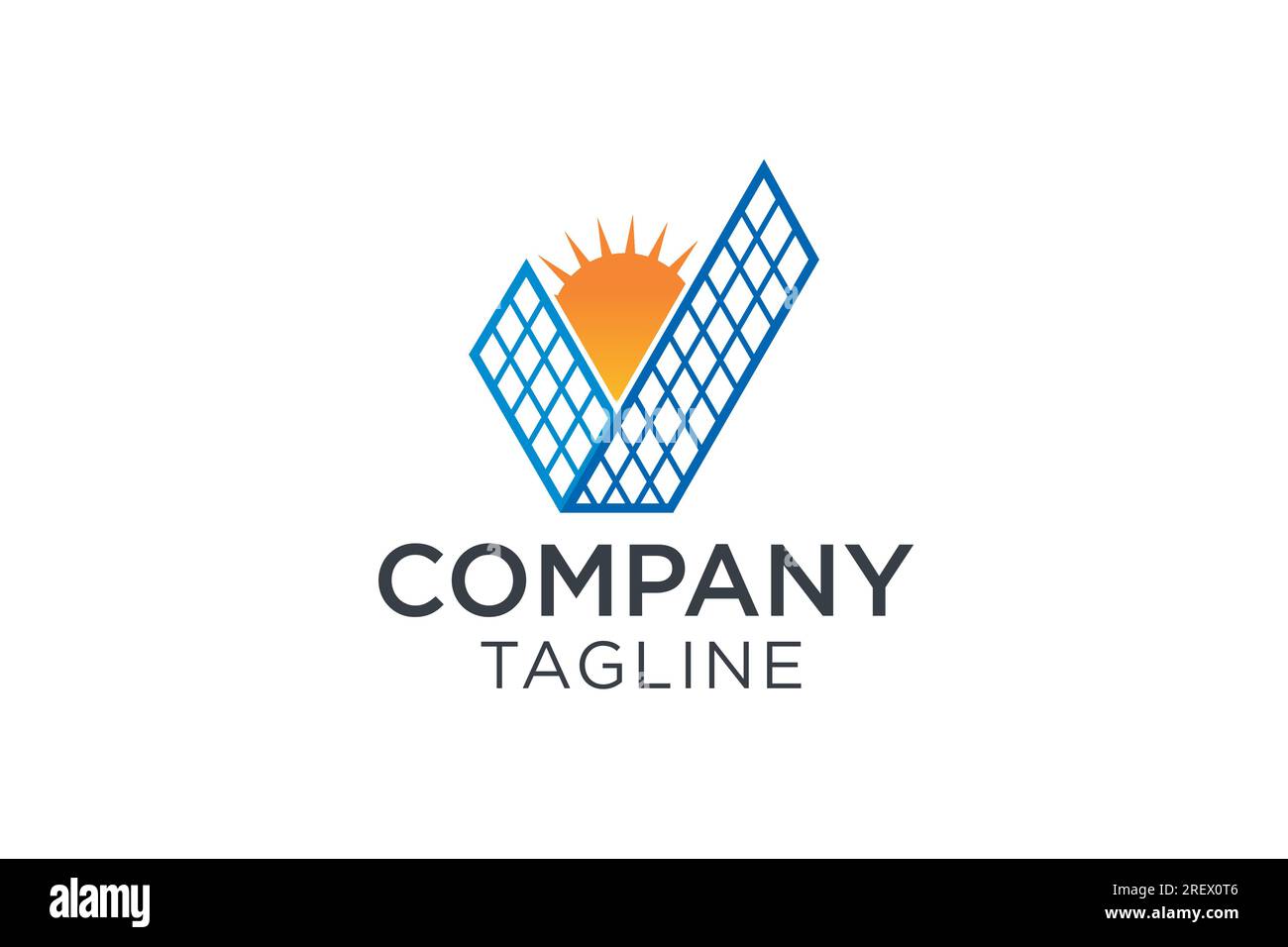 Letter V Solar Panels Logo Design Stock Vector Image & Art - Alamy