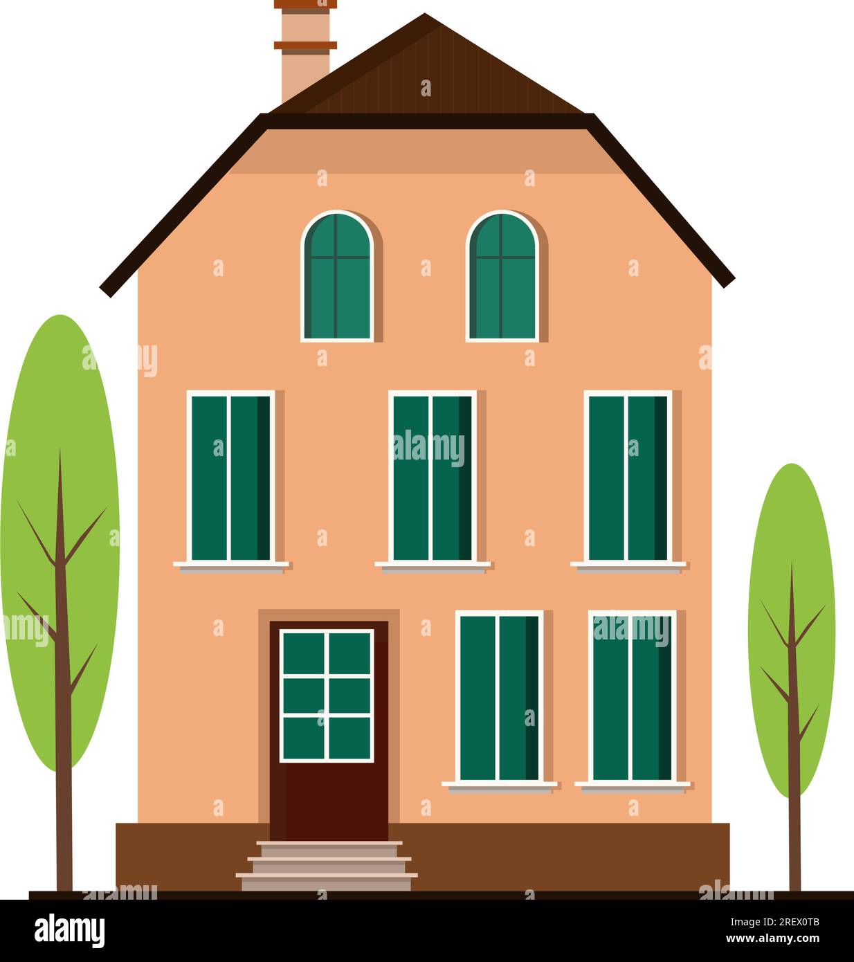 Tall chimney town Stock Vector Images - Alamy