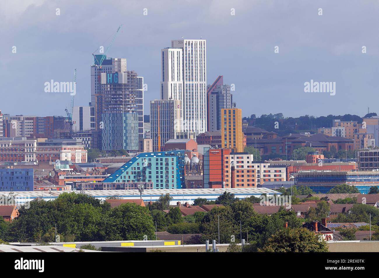 A view of Leeds City Skyline Stock Photo - Alamy
