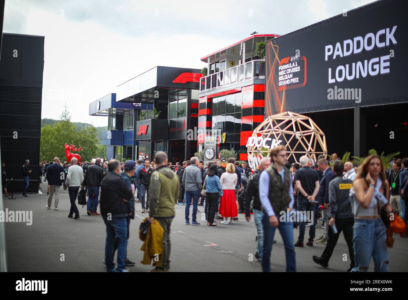 Spa-Francorchamps, Belgium. 30th July 2023. General Paddock view during the Belgian GP, Spa ...