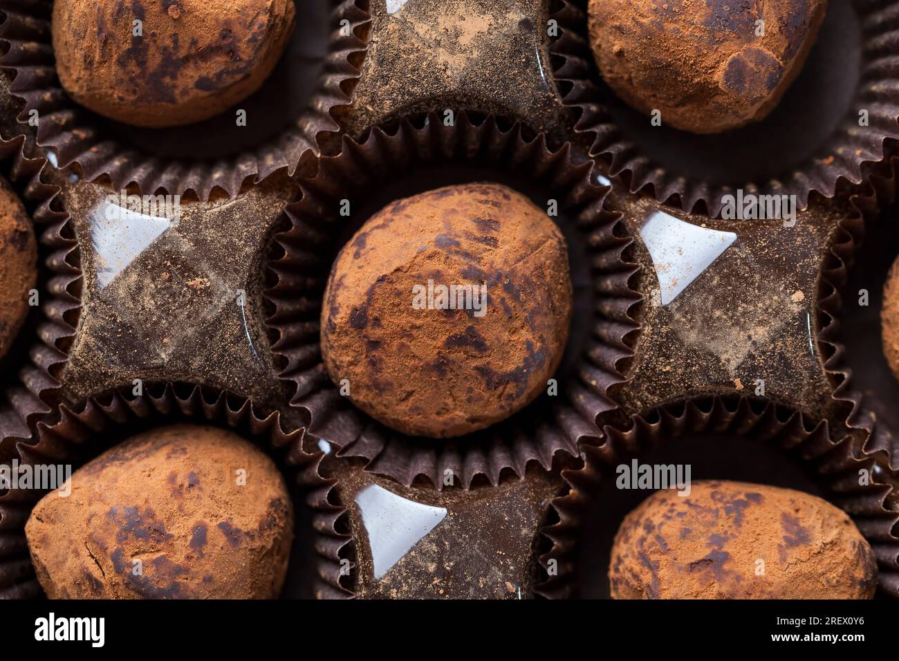 bitter chocolate candies with lots of cocoa, the candies are made in ...