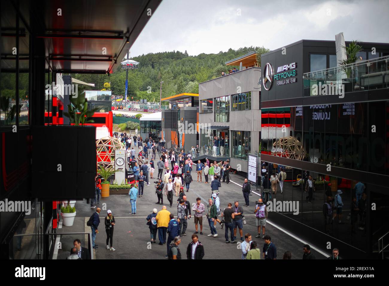 Spa-Francorchamps, Belgium. 30th July 2023. General Paddock view during ...