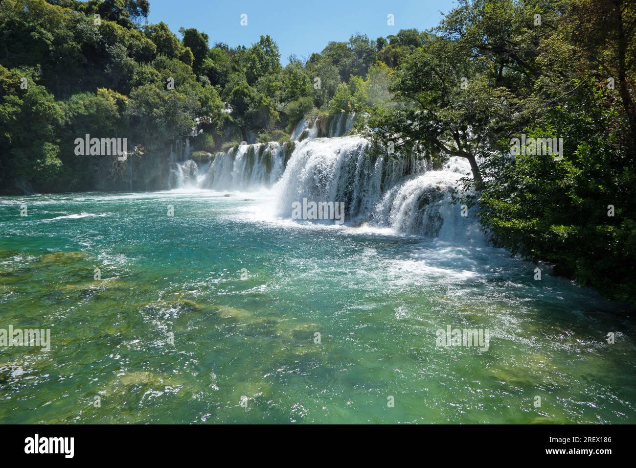 View of Krka National Park in Croatia: Skradinski buk. Croatian natural ...