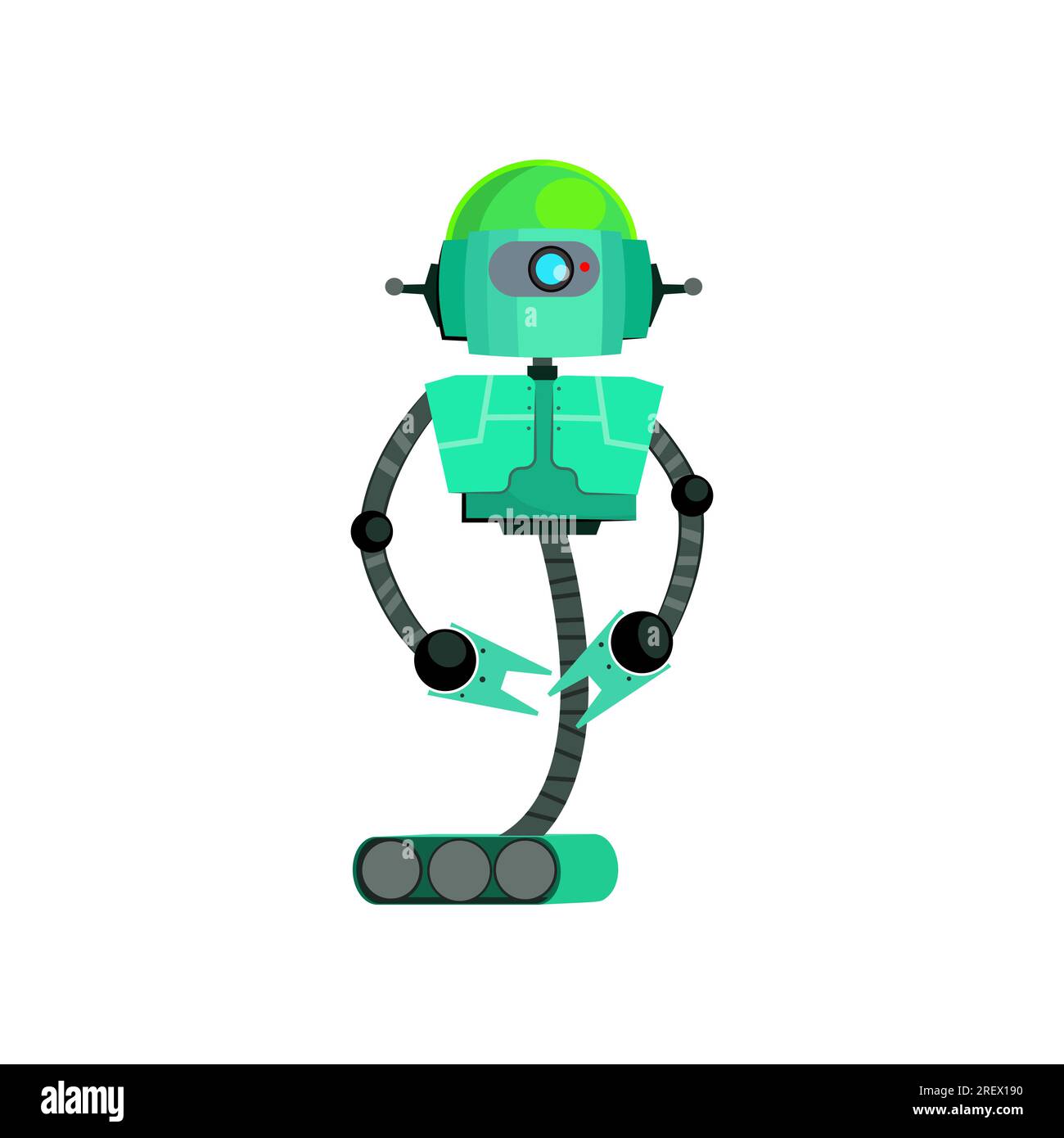Green robot cartoon illustration Stock Vector Image & Art - Alamy