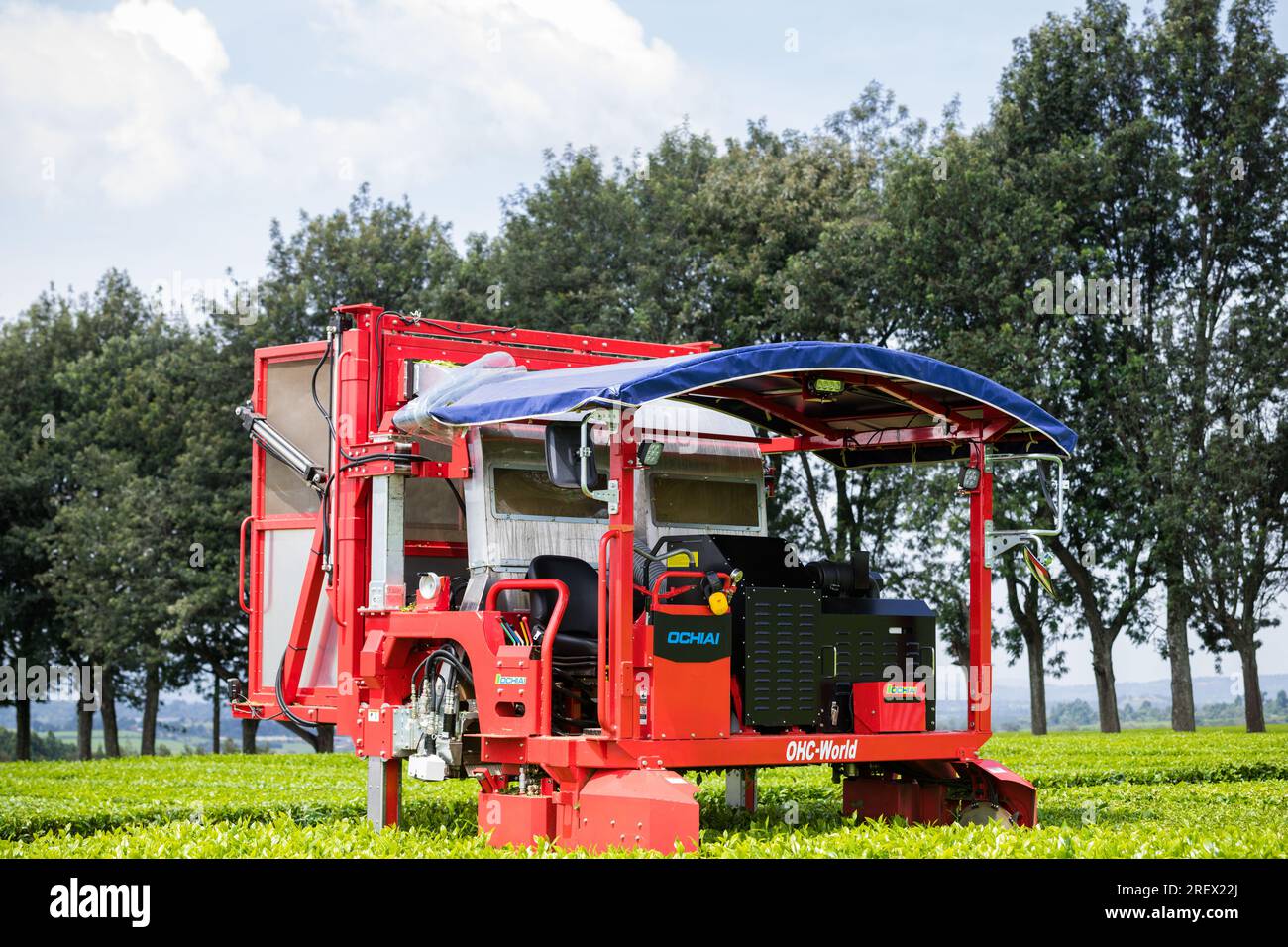 Ochiai Cutlery Manufacturing Tea Harvester Plucking Machine Stock Photo ...