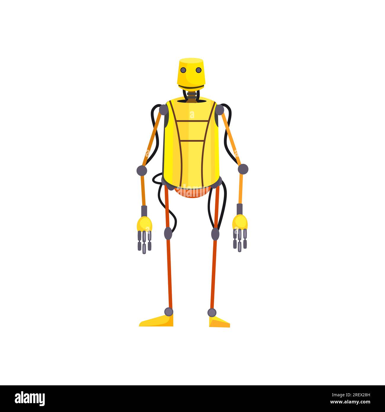 Humanoid robot cartoon illustration Stock Vector Image & Art - Alamy