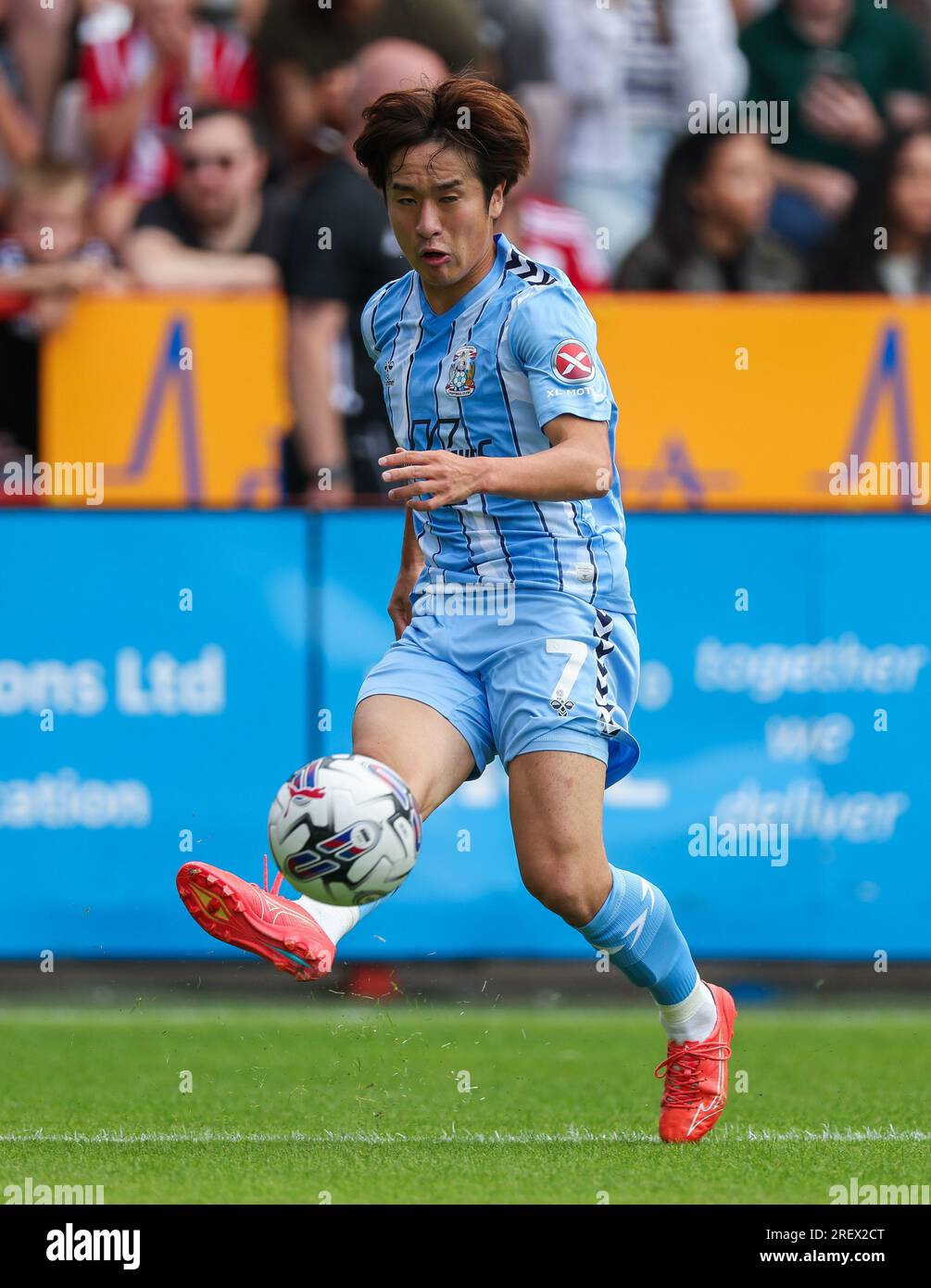 Coventry City's Tatshuhiro Sakamoto during the pre-season friendly ...