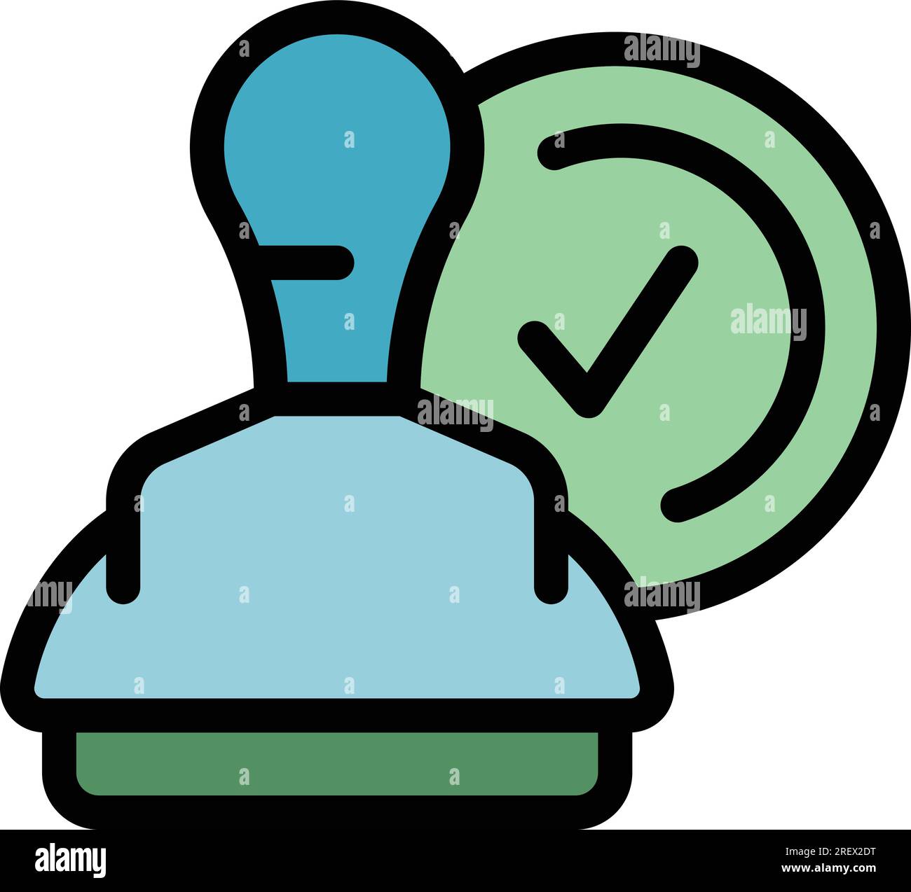 Business stamp icon outline vector. Teamwork paper. Office technology ...