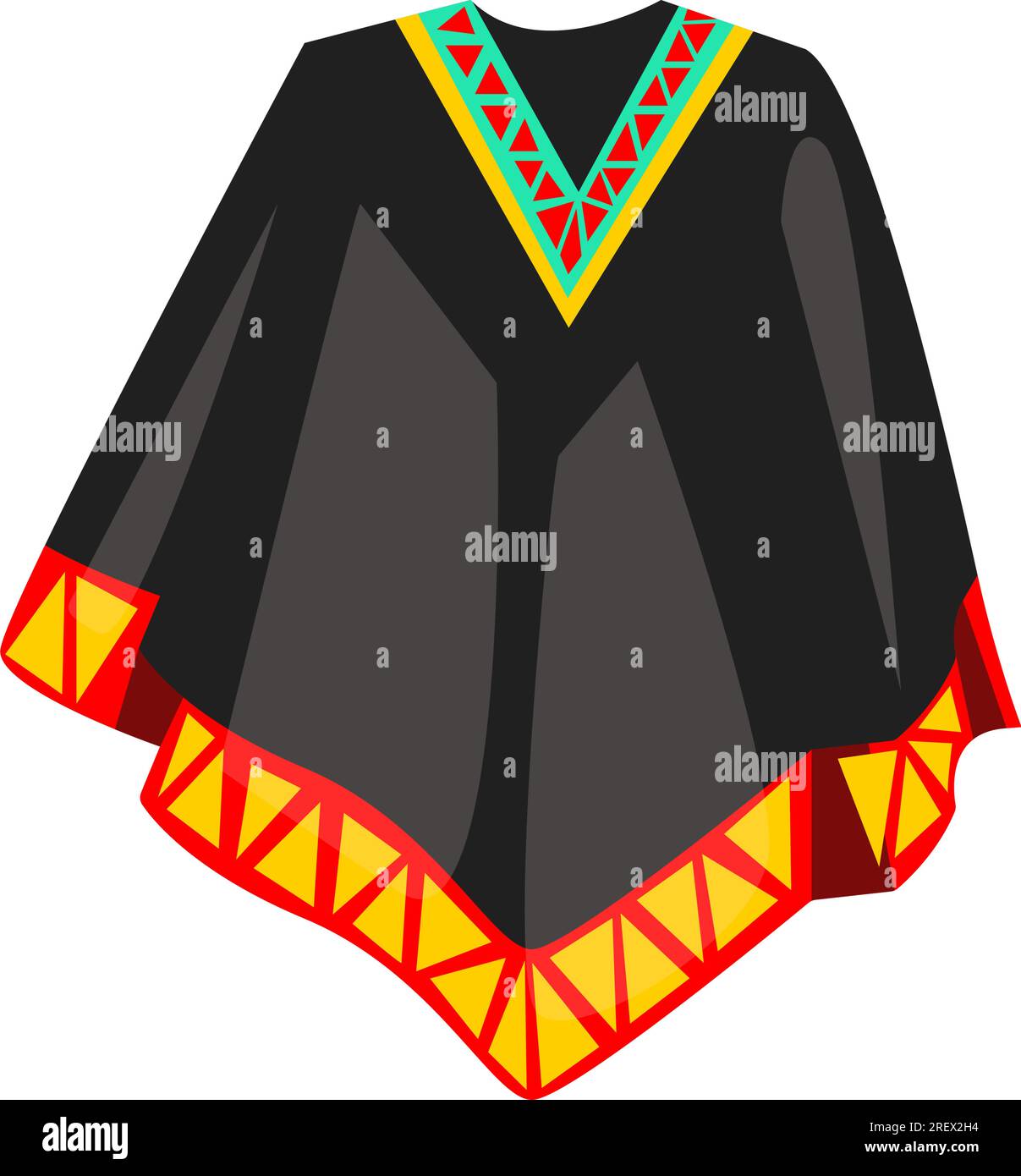 Mexcian poncho illustration Stock Vector Image & Art - Alamy