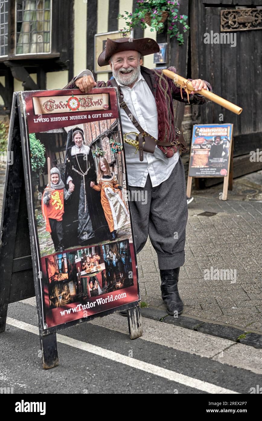 Tudor World flute player in traditional costume welcoming guests at ...