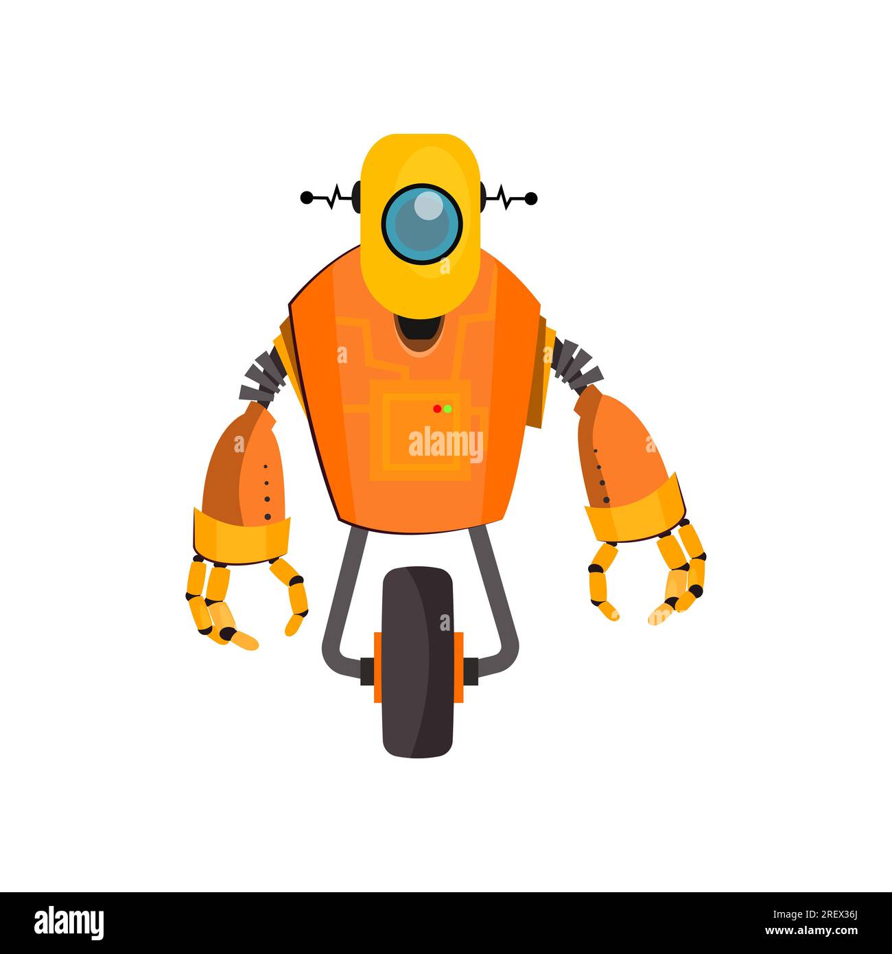 Yellow robot cartoon illustration Stock Vector Image & Art - Alamy