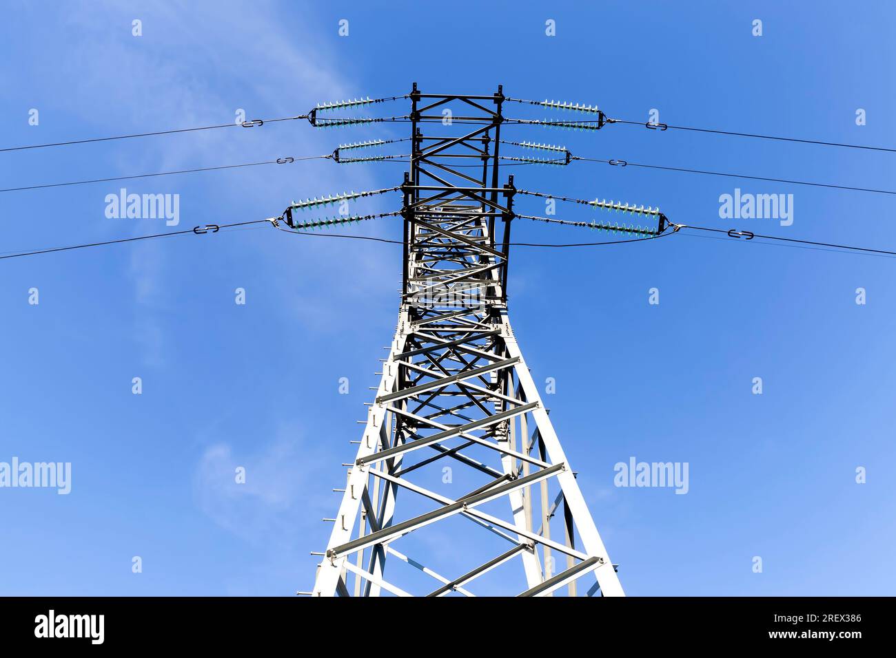 Installation of high voltage poles hi-res stock photography and images ...