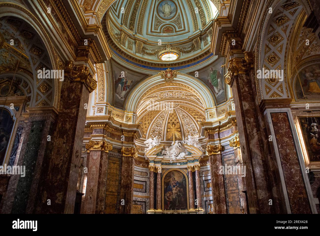 Rome, Lazio, Italy, The interior decoration of the church of saint ...