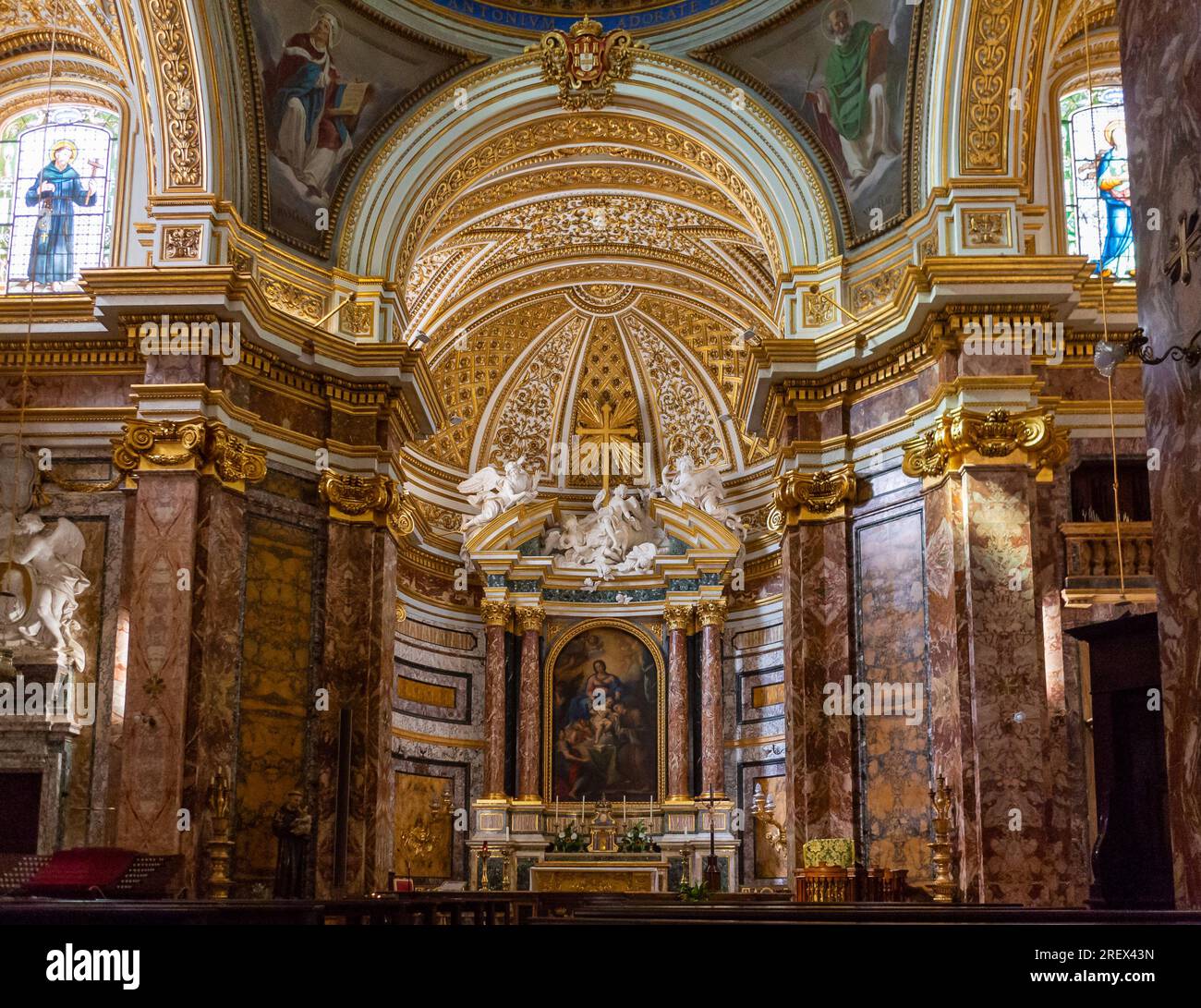 Rome, Lazio, Italy, The interior decoration of the church of saint ...