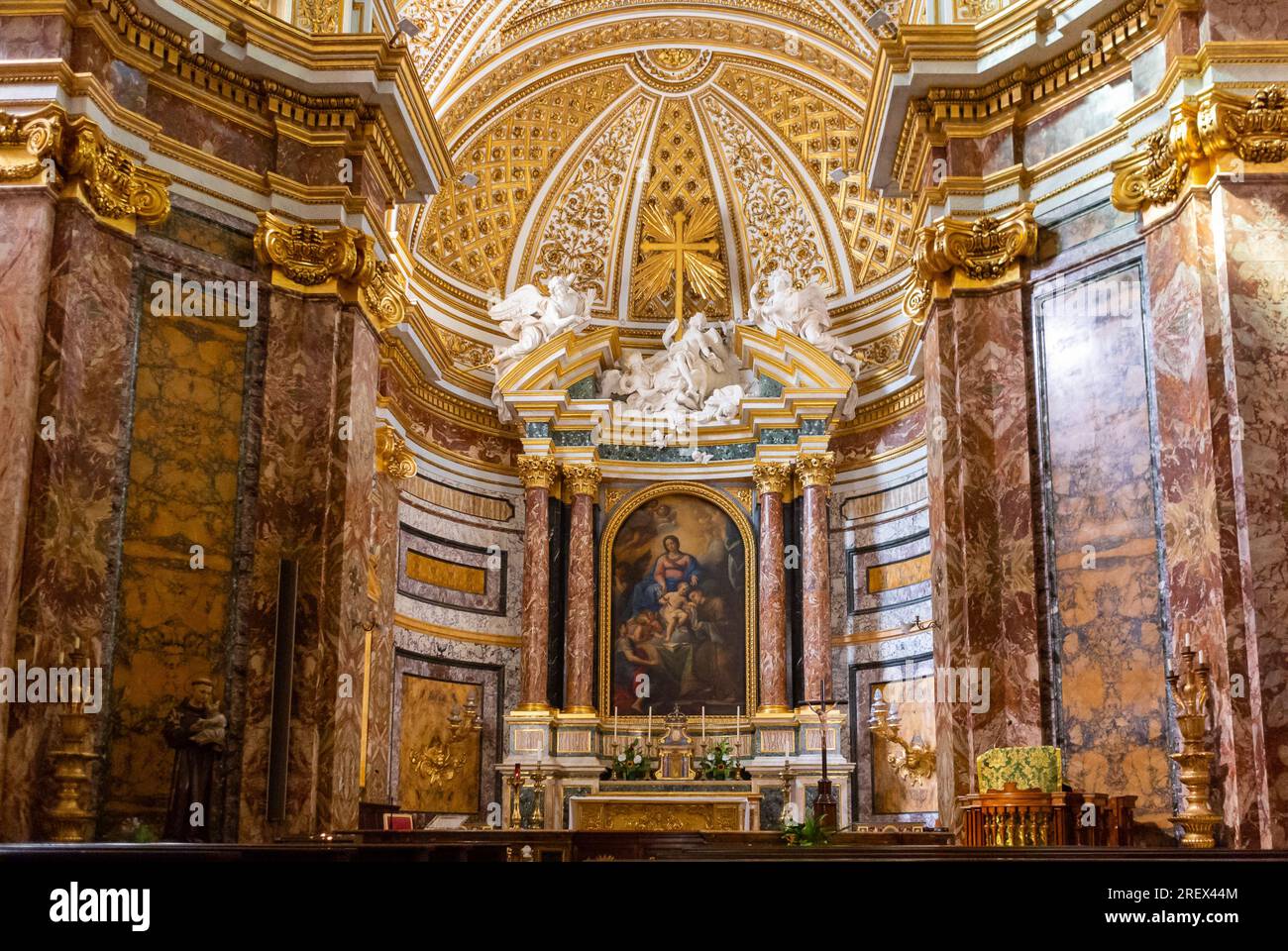 Rome, Lazio, Italy, The interior decoration of the church of saint ...