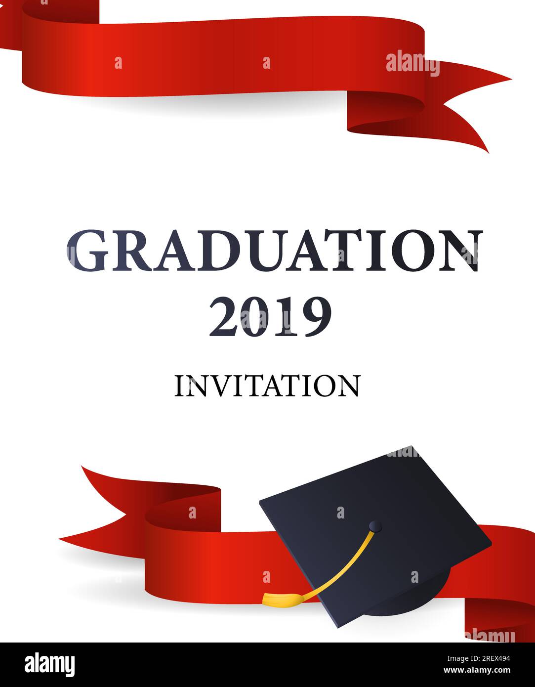 Red graduation cap gold tassel Stock Vector Images - Alamy