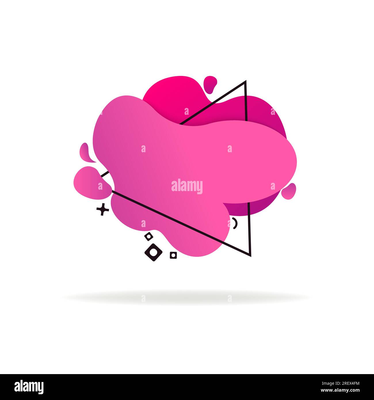 Purple flowing liquid abstract elements, triangle outline Stock Vector ...