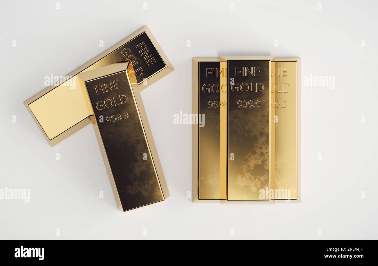 Gold bars on top of money hi-res stock photography and images - Alamy