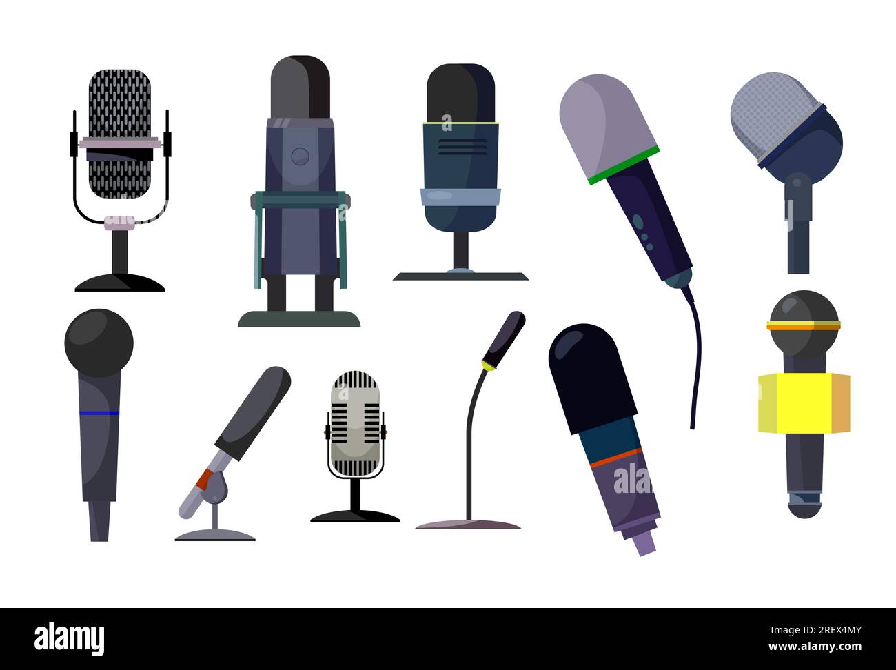 Professional microphones Stock Vector Images - Alamy