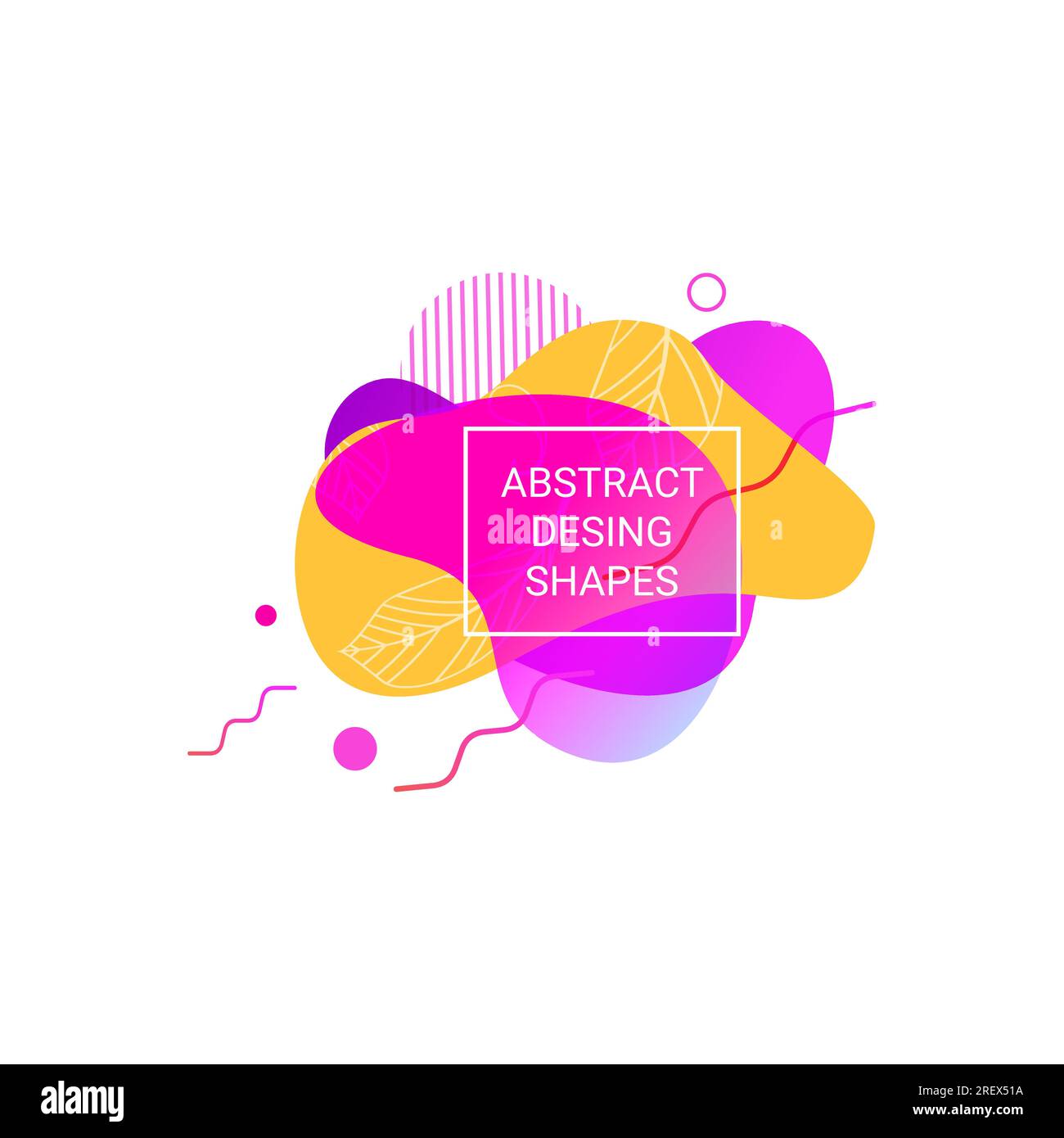 Abstract graphic elements with colored lines and forms Stock Vector ...