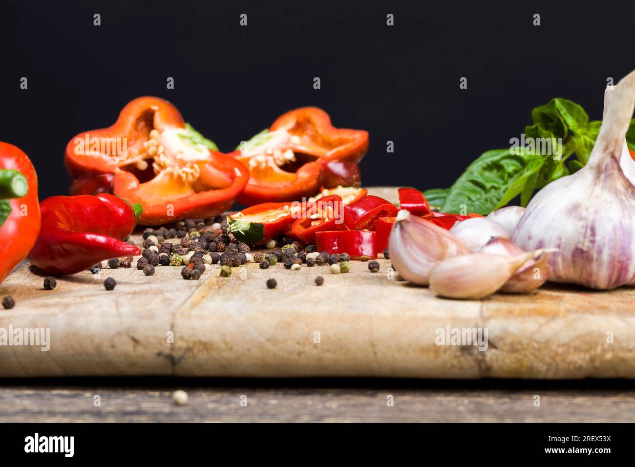 natural food grown on an organic farm, vegetables are on the old ...