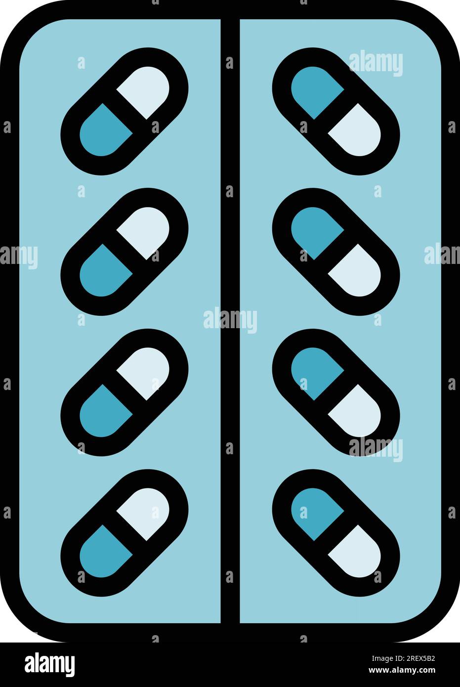 Capsule pill blister icon outline vector. Tablet pack. Medicine package ...